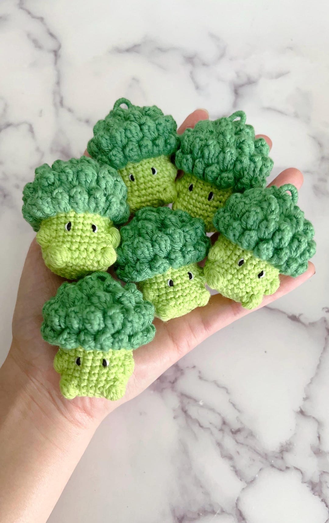 Crochet Broccoli Keychain - Etsy