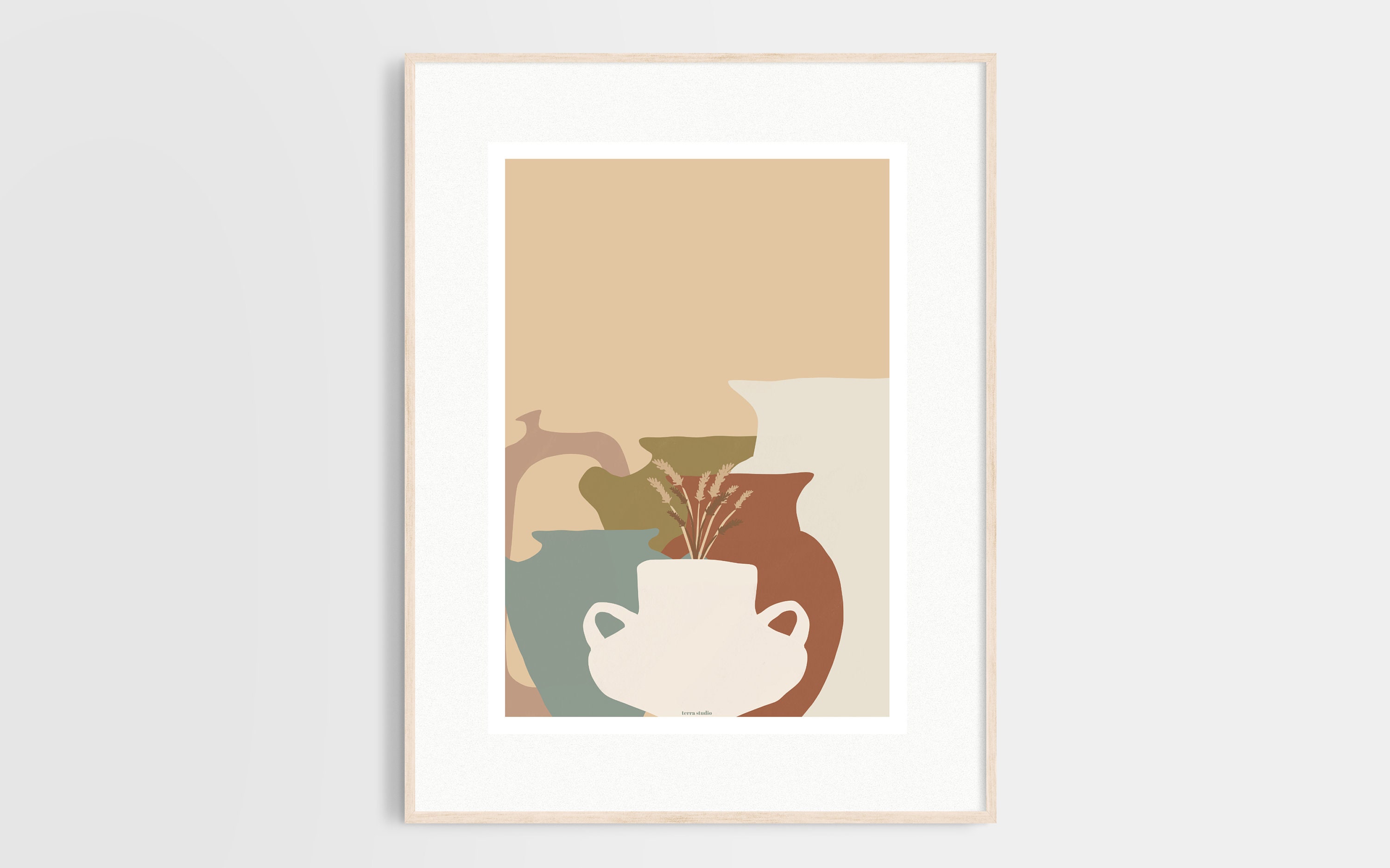 Terracotta Print, Terracotta Printable Art, Minimal Poster, Abstract ...