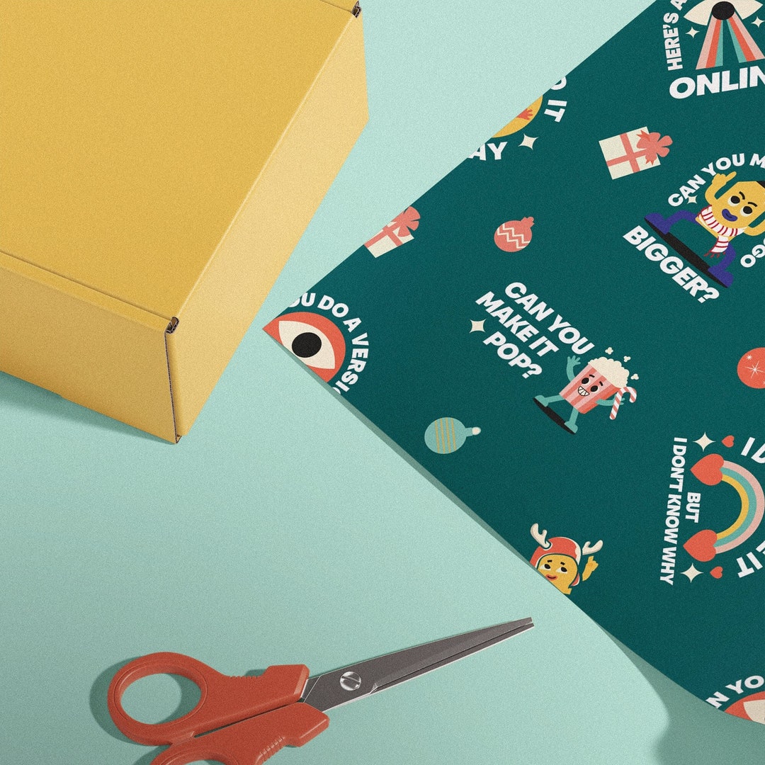 Funny Wrapping Paper for Designers Client's Feedback Funny Quotes Gift ...