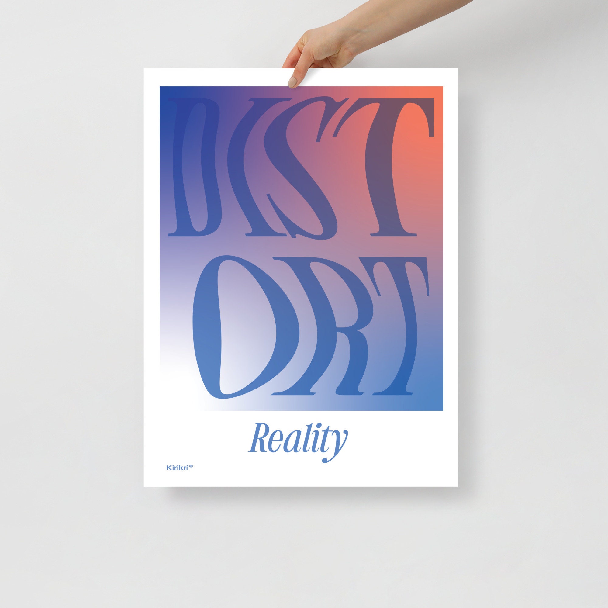 Distorted Typography Poster Gradient Poster Modern Poster Gradient Wall ...
