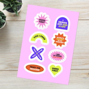 Stickers for UX Designers Stickers for Researchers Sticker Sheet for UX ...