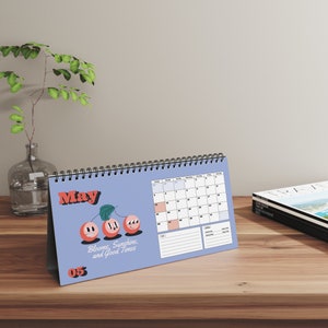 2024 Desk Calendar 2024 Cute Desk Calendar Retro Calendar 2024 ...