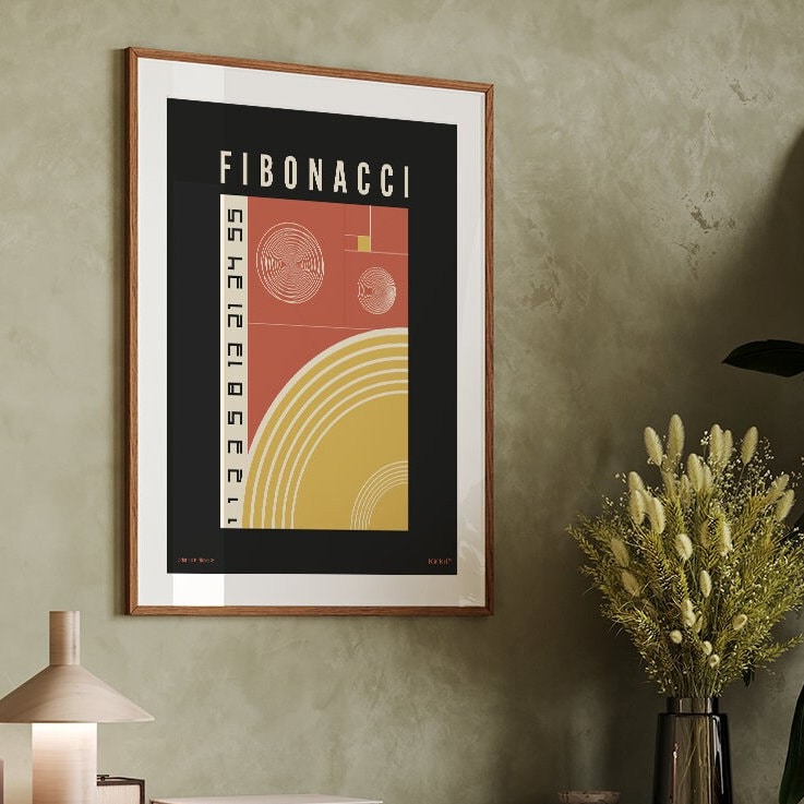 Fibonacci Poster Golden Ratio Poster Fibonacci Art Modern Home Decor ...