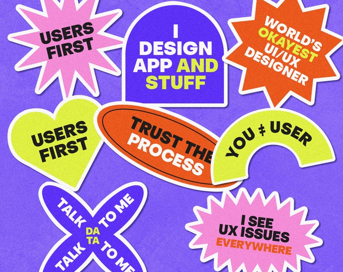 Stickers for UX Designers Stickers for Researchers Sticker Sheet for UX ...