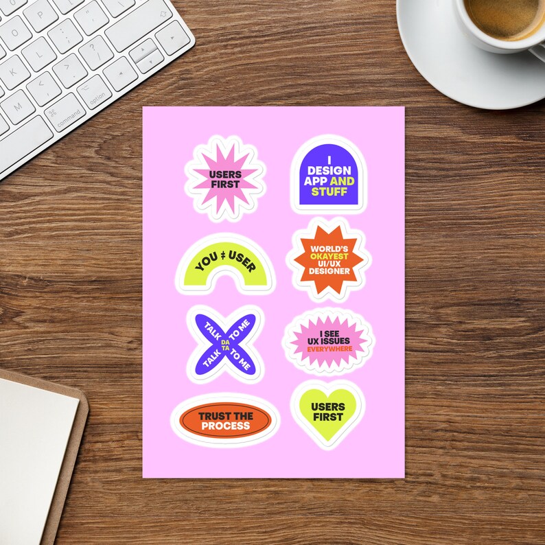 Stickers for UX Designers Stickers for Researchers Sticker Sheet for UX ...