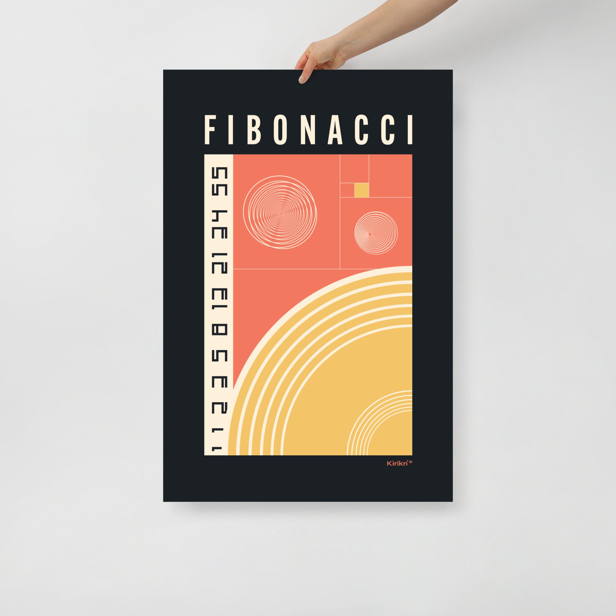 Fibonacci Poster Golden Ratio Poster Fibonacci Art Modern Home Decor Elegant Wall Art Geometric