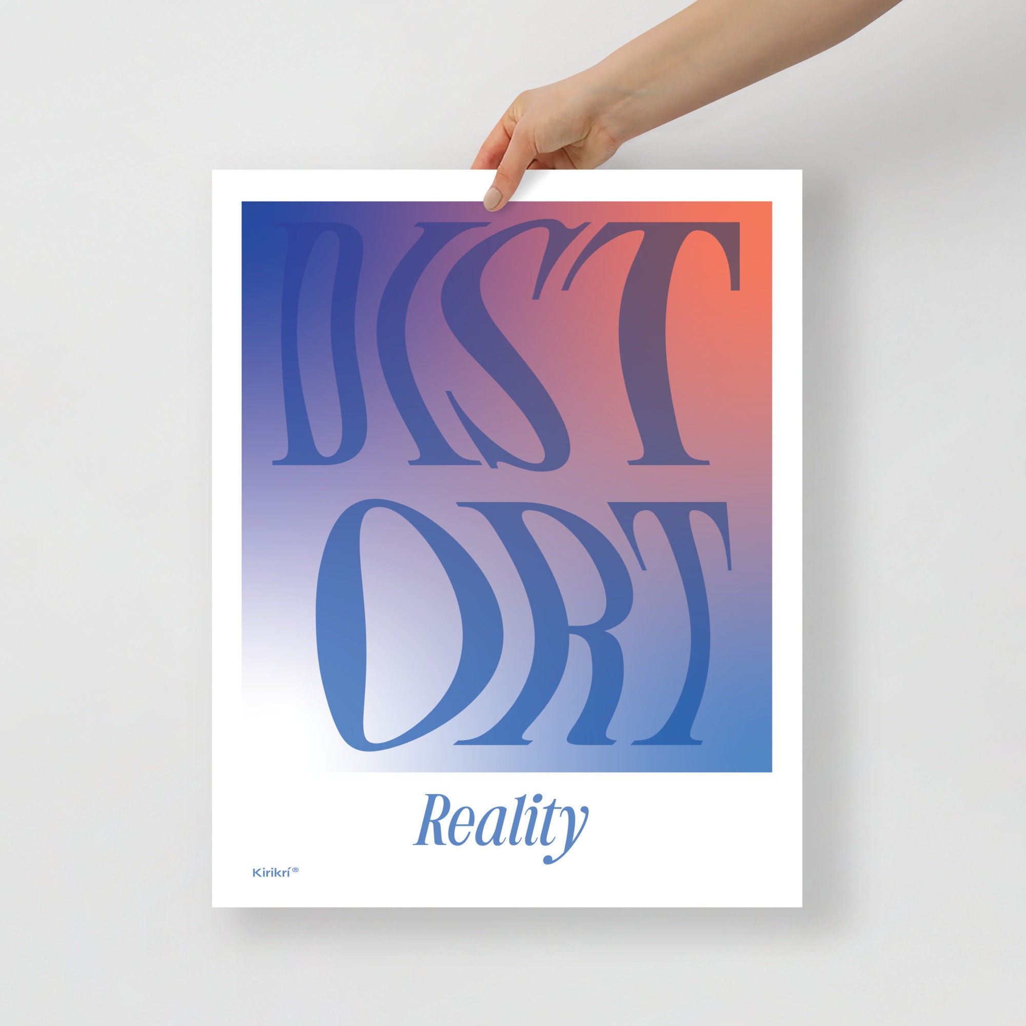 Distorted Typography Poster Gradient Poster Modern Poster Gradient Wall ...