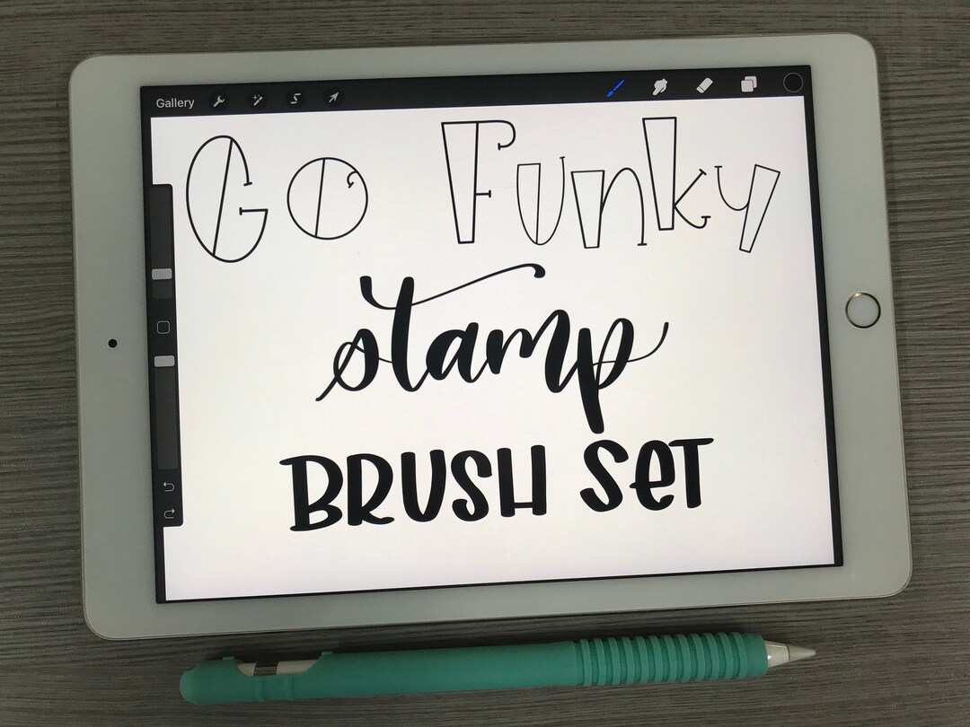 IPad Lettering Collection - Procreate Brush - Alphabet (go Funky) Stamp ...