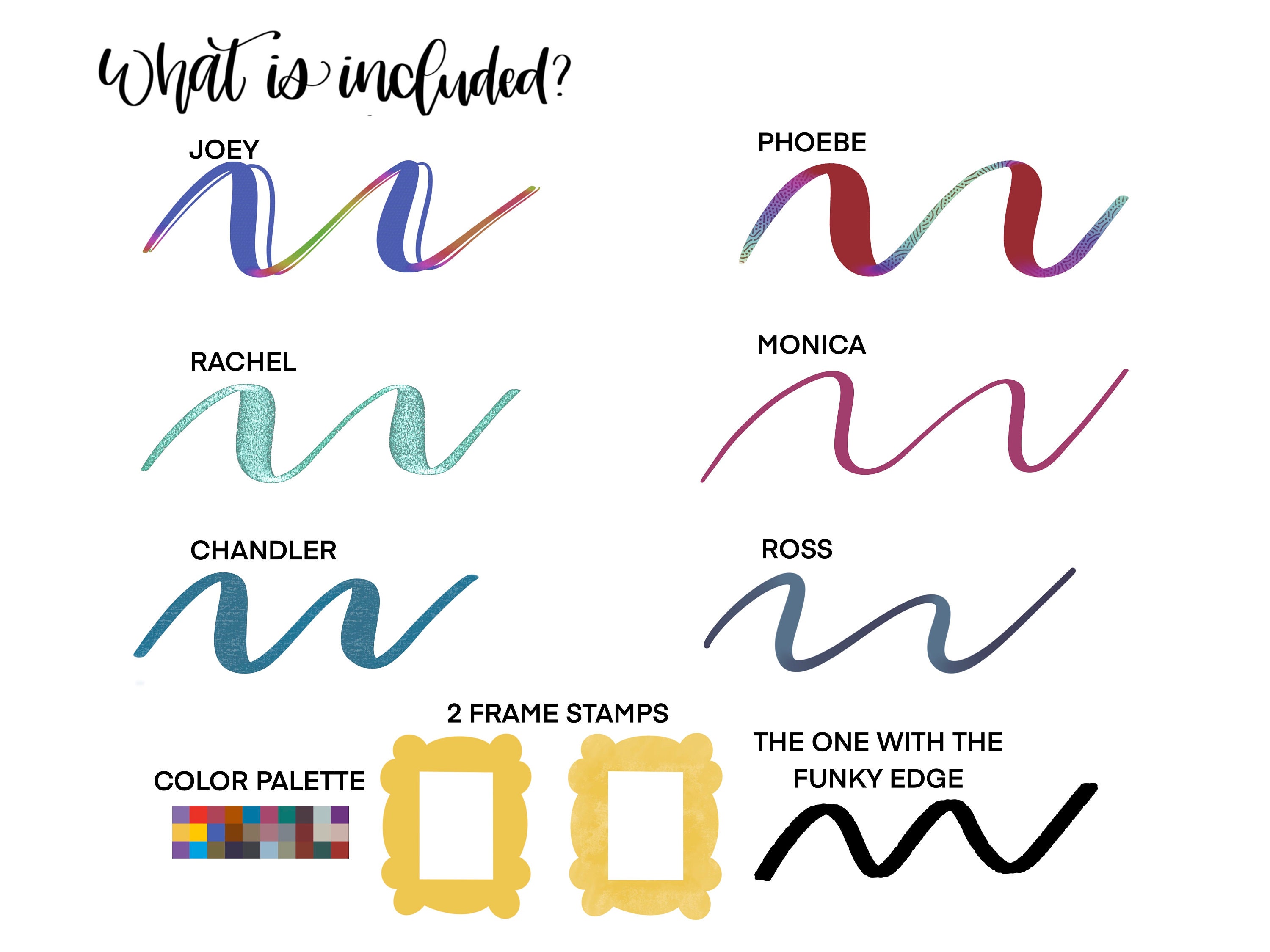 IPad Lettering Collection Procreate Brush BBL Friends - Etsy