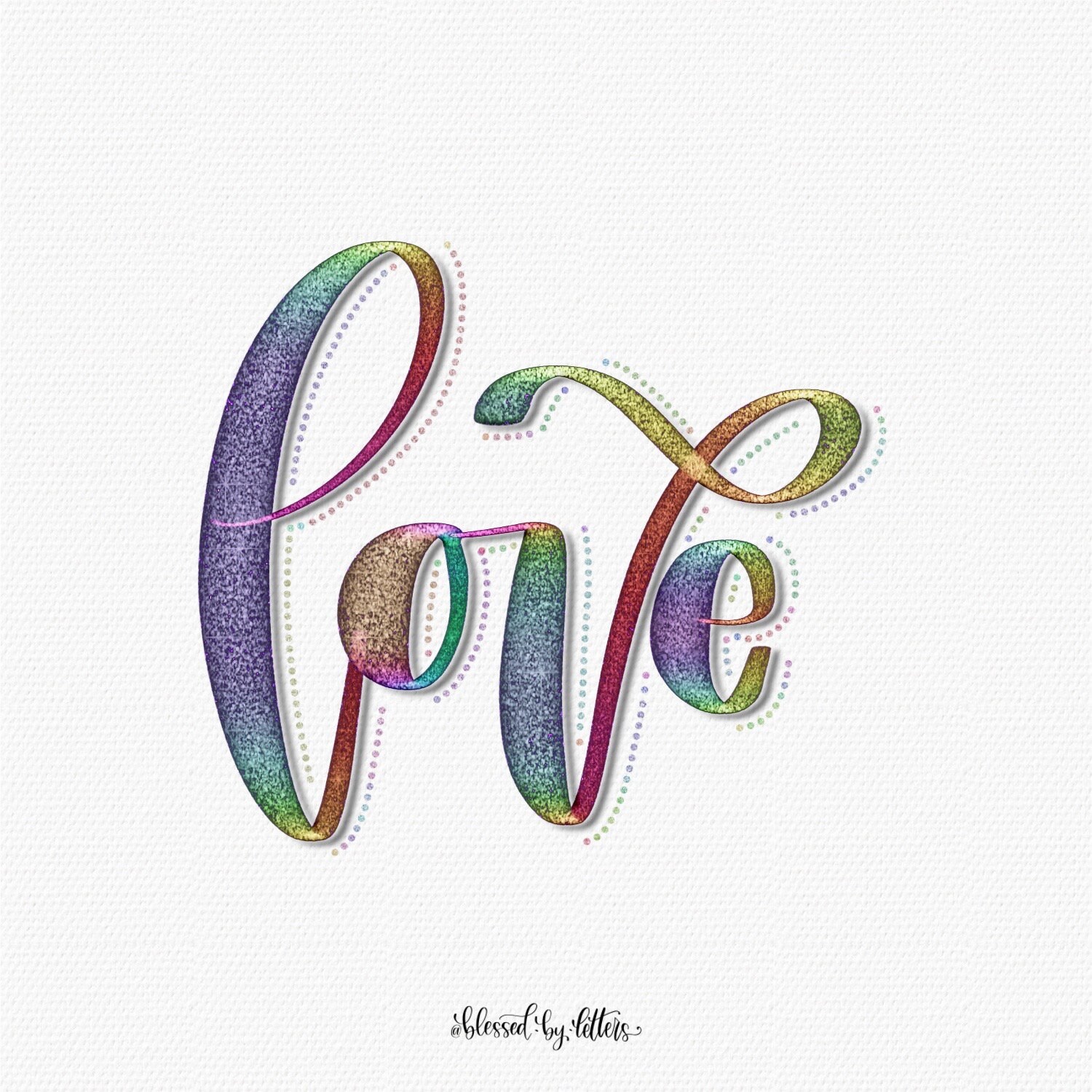 IPad Lettering Collection Procreate Brush BBL Metallic Rainbowlettering ...