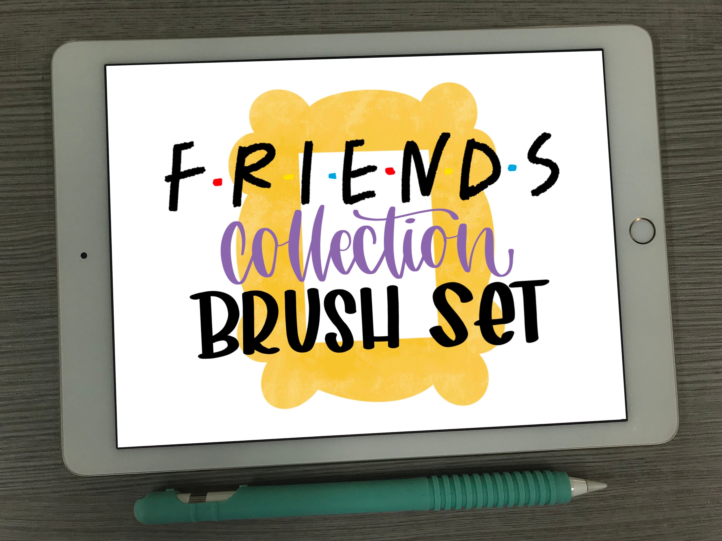 IPad Lettering Collection Procreate Brush BBL Friends - Etsy