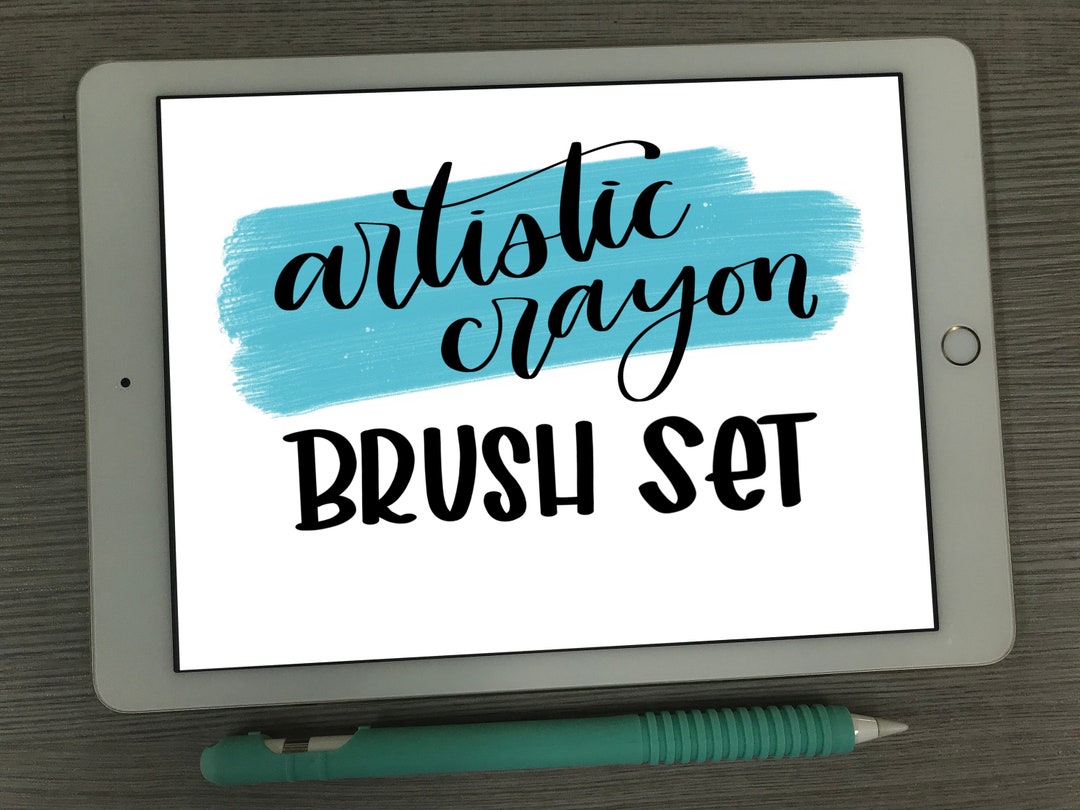 IPad Lettering Collection - Procreate Brush - BBL Artistic Crayon Brush ...
