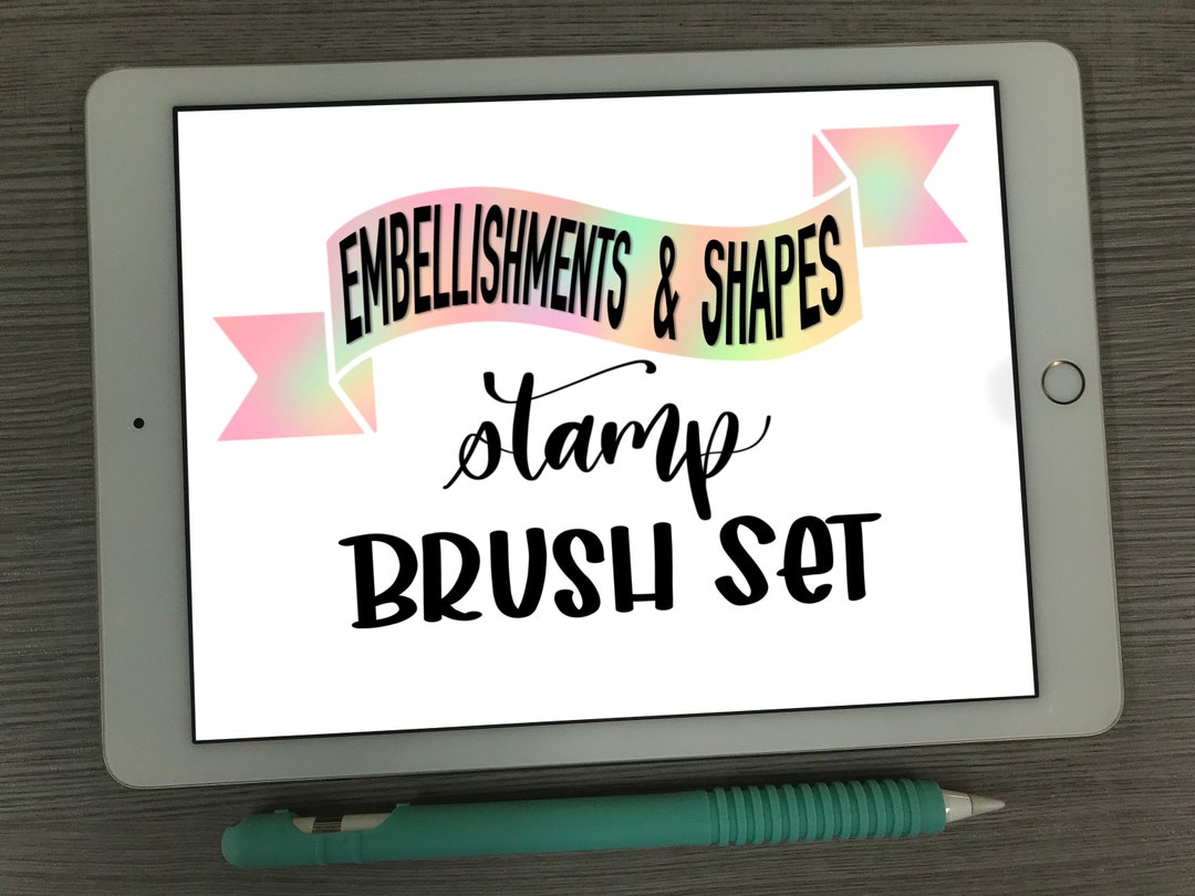 IPad Lettering Collection - Procreate Brush - Embellishments & Shapes ...