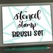 IPad Lettering Collection Procreate Brush BBL Stencil Stamp Brush Set ...