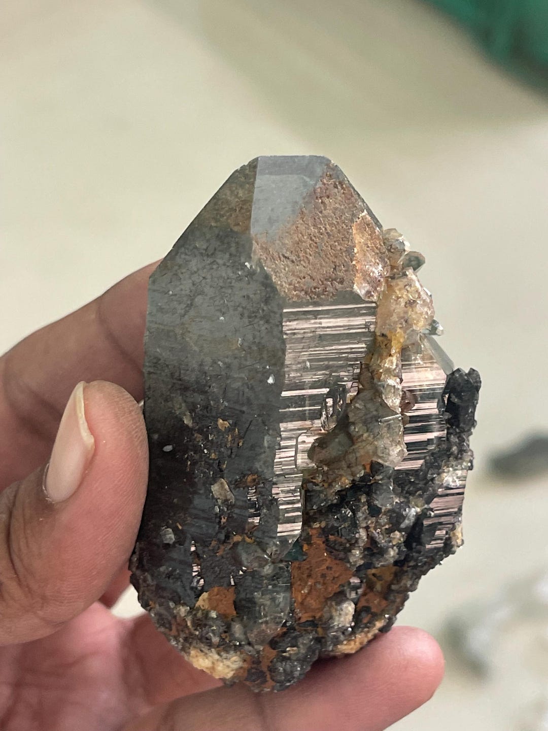 Himalayan Quartz Crystal With Green Phantom Inclusion – Rare & High ...