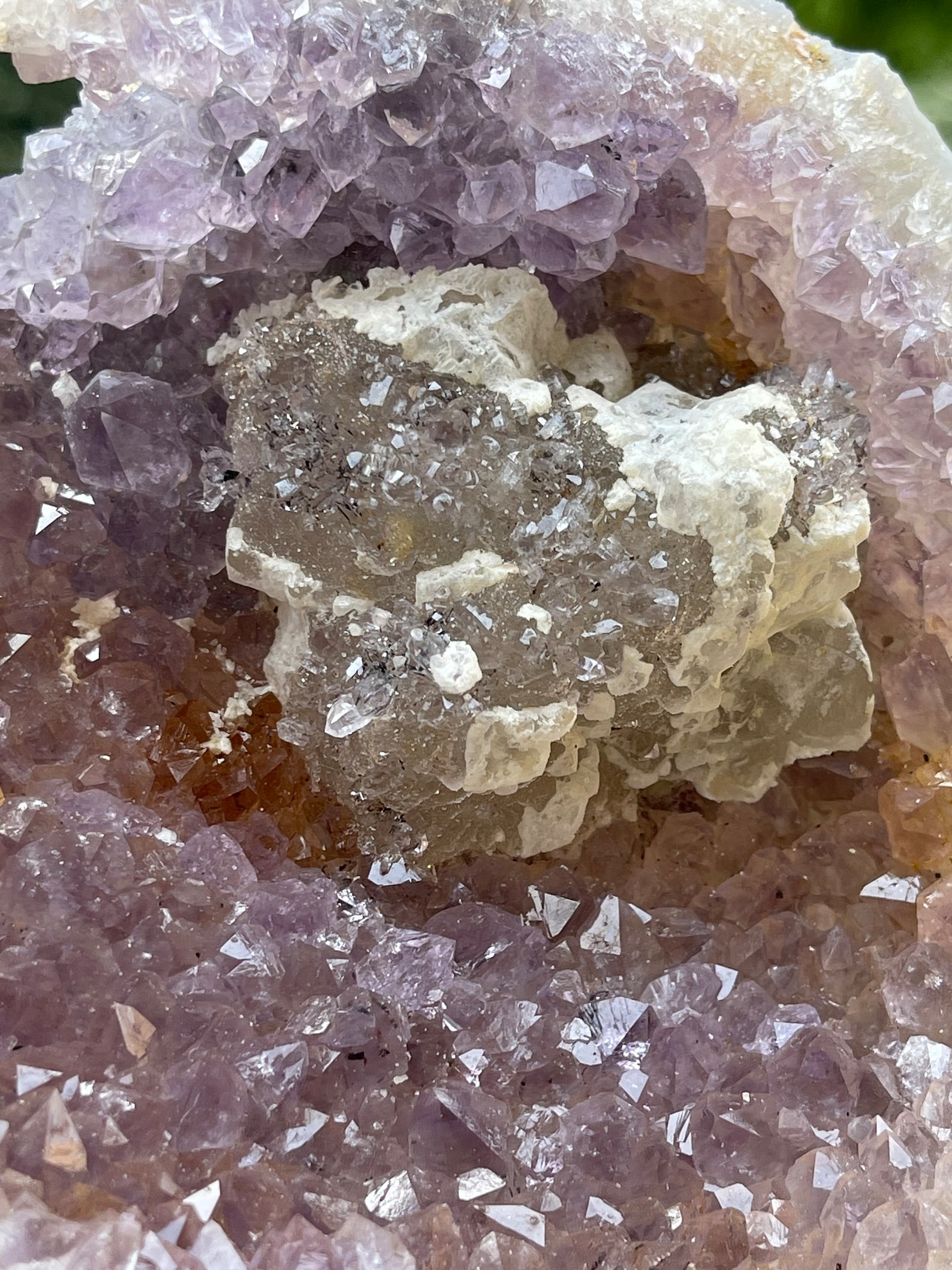 Amethyst Geodes Inside Calcite Crystal Natural Specimen - Etsy