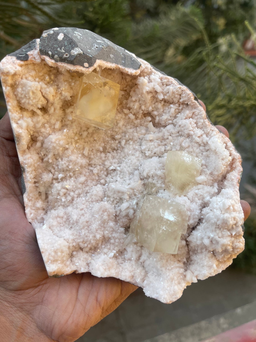 Untouch Cubical Calcite on Orange Heulandite Matrix Mineral Specimen - Etsy