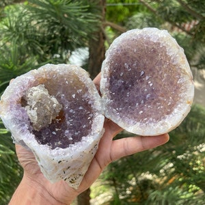 Amethyst Geodes Inside Calcite Crystal Natural Specimen - Etsy