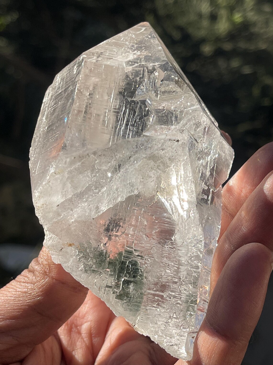 Himalayan Clear Cathedral Quartz Crystal With Green Chloride - Etsy