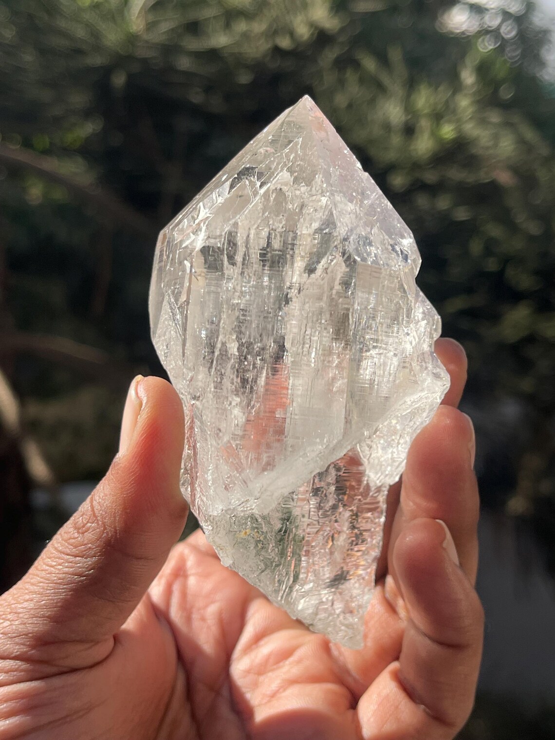 Himalayan Clear Cathedral Quartz Crystal With Green Chloride - Etsy