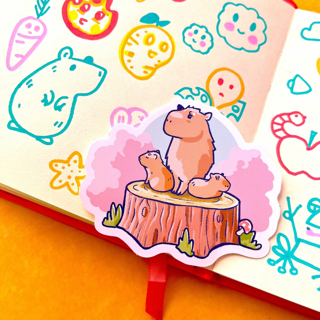 Capybara Vinyl Sticker for Sketchbooks and Journals Laptops - Etsy