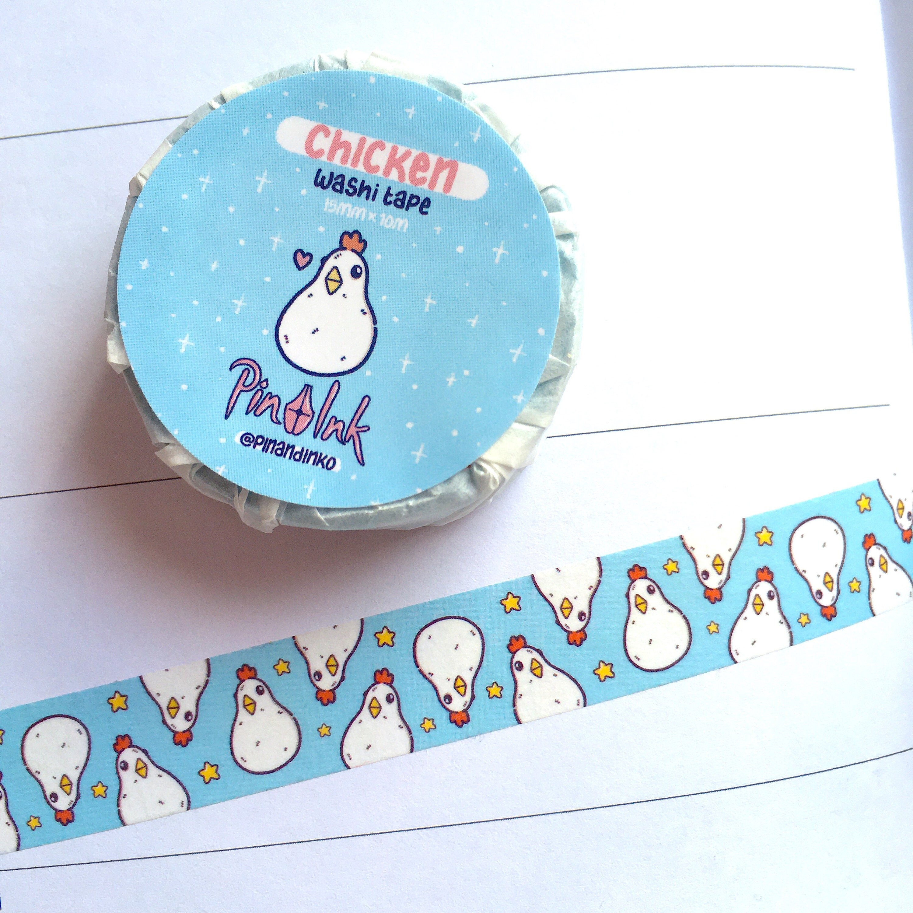 Papercraft Paper, Party & Kids Cursed Chicken 1.5cm Washi Tape Glue ...