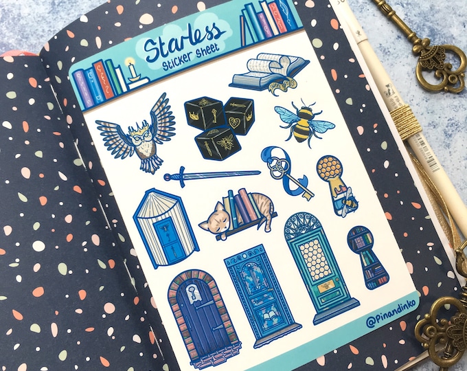 Starless Sea Inspired Magic Library A6 Sticker Sheet for Book Lovers ...