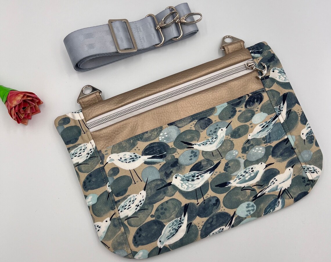 Large Slim Crossbody Bag - Thin Lightweight Crossbody - - Large 7 3/4 ...