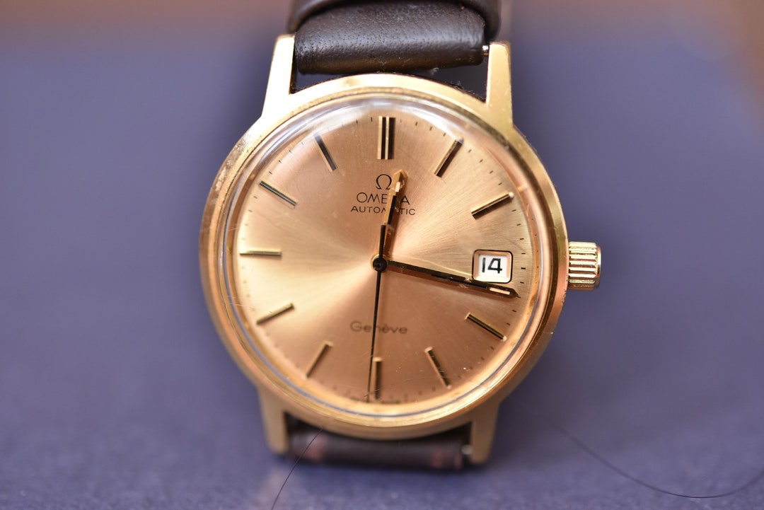 Serviced Vintage Omega Geneve Automatic Watch Omega 1012 Movement, 24 ...