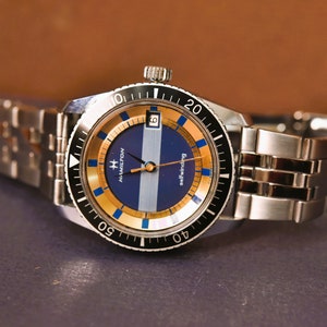 Mod Serviced Vintage Diver Swiss Automatic Watch, Swiss Diver Case ...