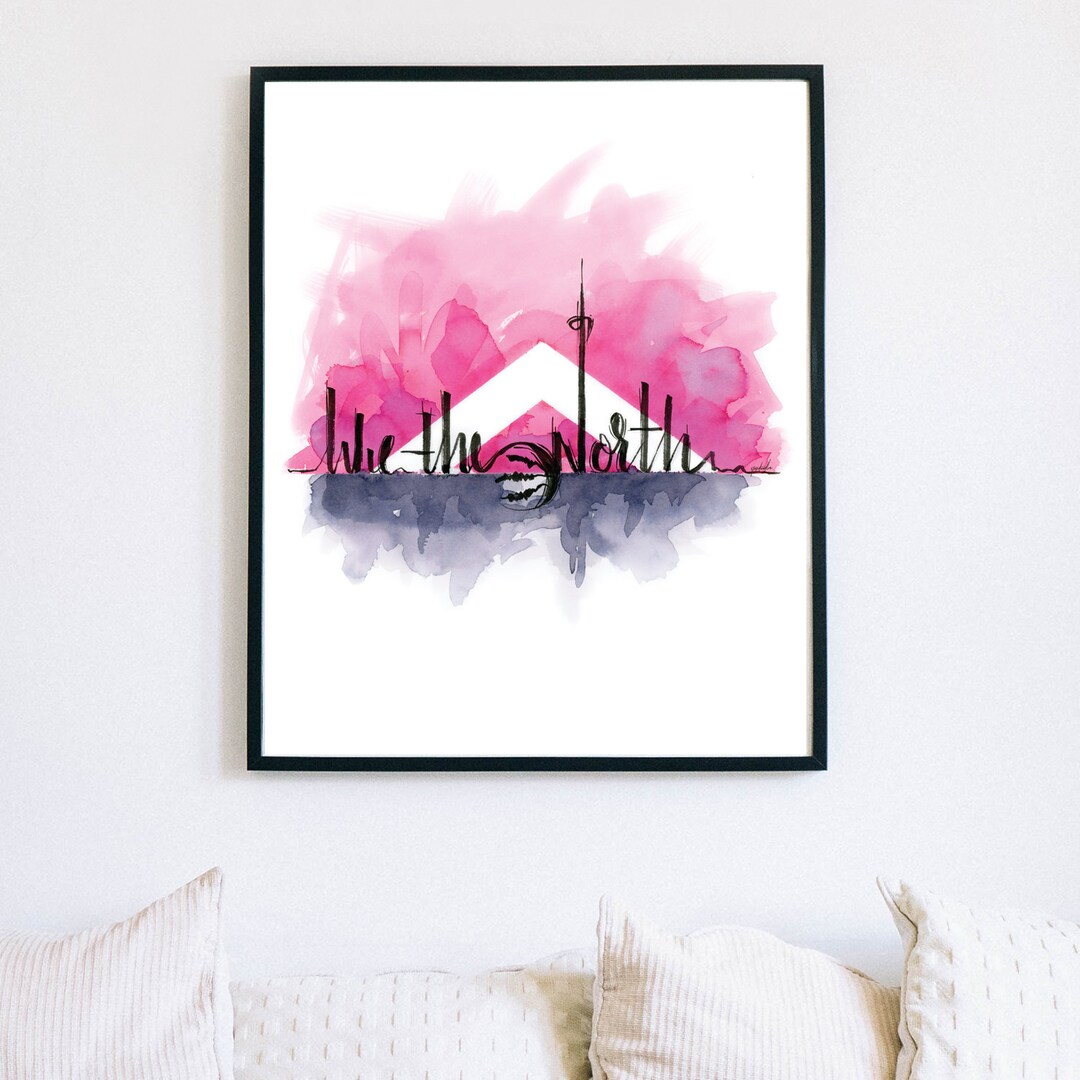 Toronto Raptors We the North Skyline - Fuchsia, 16"x20" Poster Print - Etsy
