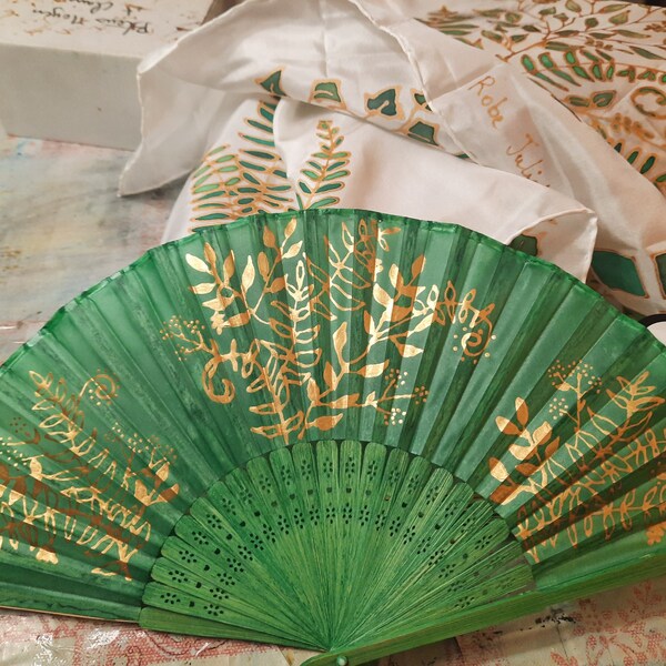 Hand Painted Fan - Etsy
