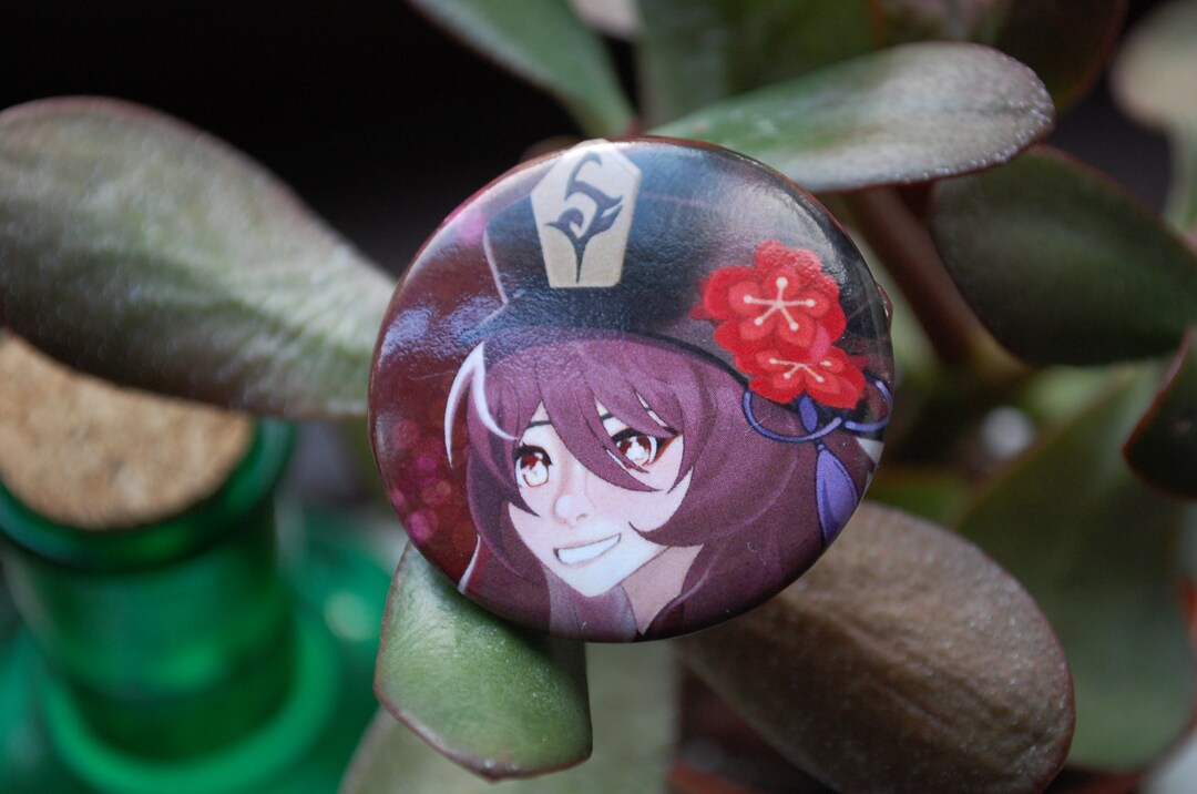 Hu Tao Button Badge // Hu Tao Badge // Genshin Impact Button Badge ...