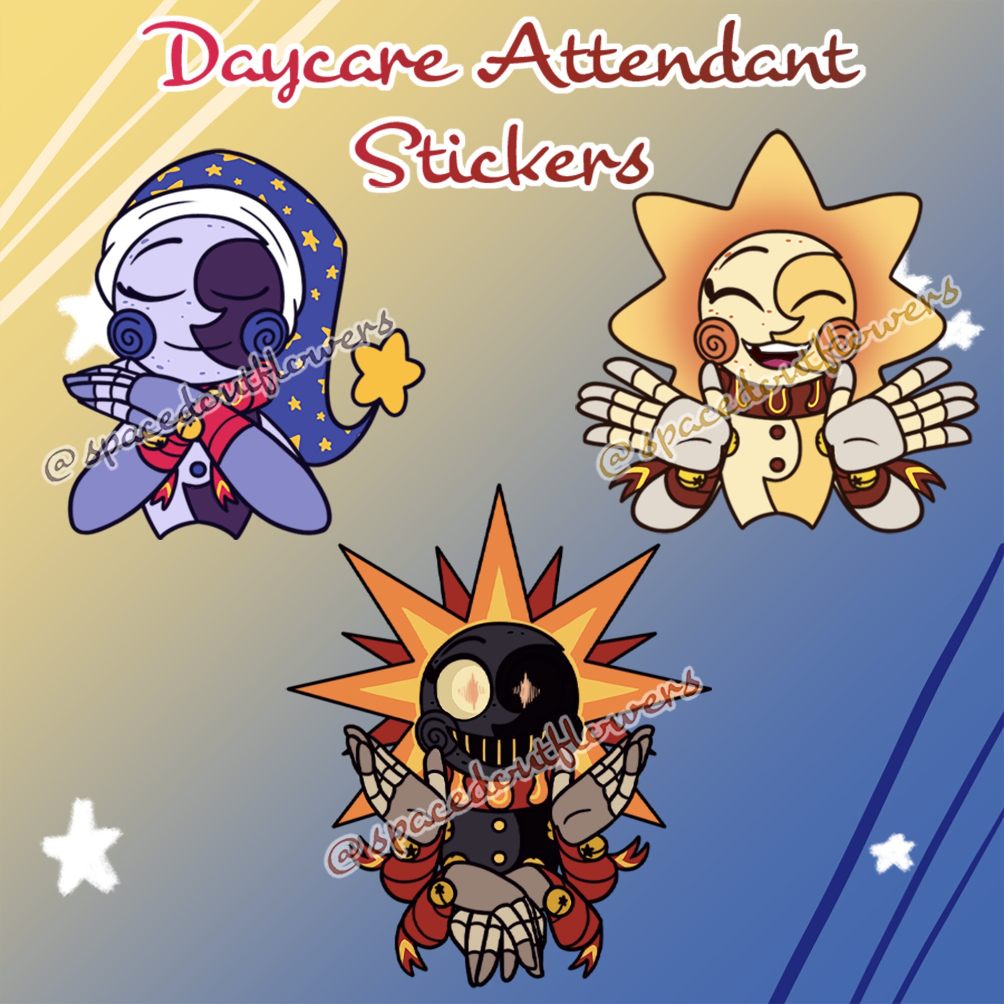 Fnaf Security Breach Daycare Attendant Sticker Limited Stock Etsy
