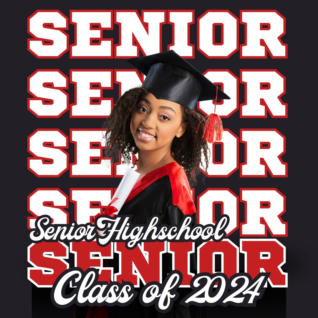 Editable Class of 2024 Graduation Invitation Sublimation T-shirt ...