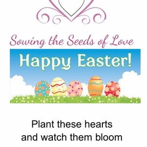 Easter Gift of Wild Flower Seeded Hearts Wild Flower Heart Gift, Easter ...