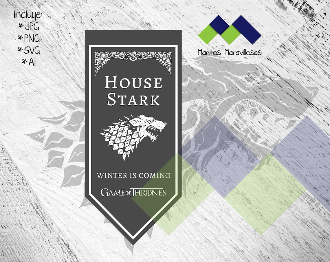 Banner Game of Thrones House Stark, Vector, Banner for Digital Printing ...