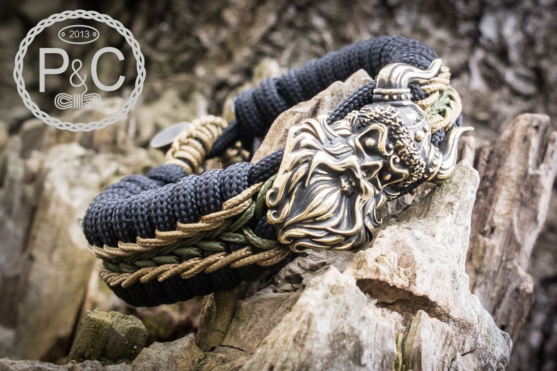 Bracelet Tottem Viking Paracord,exclusive for Man, Brass Clasp ...