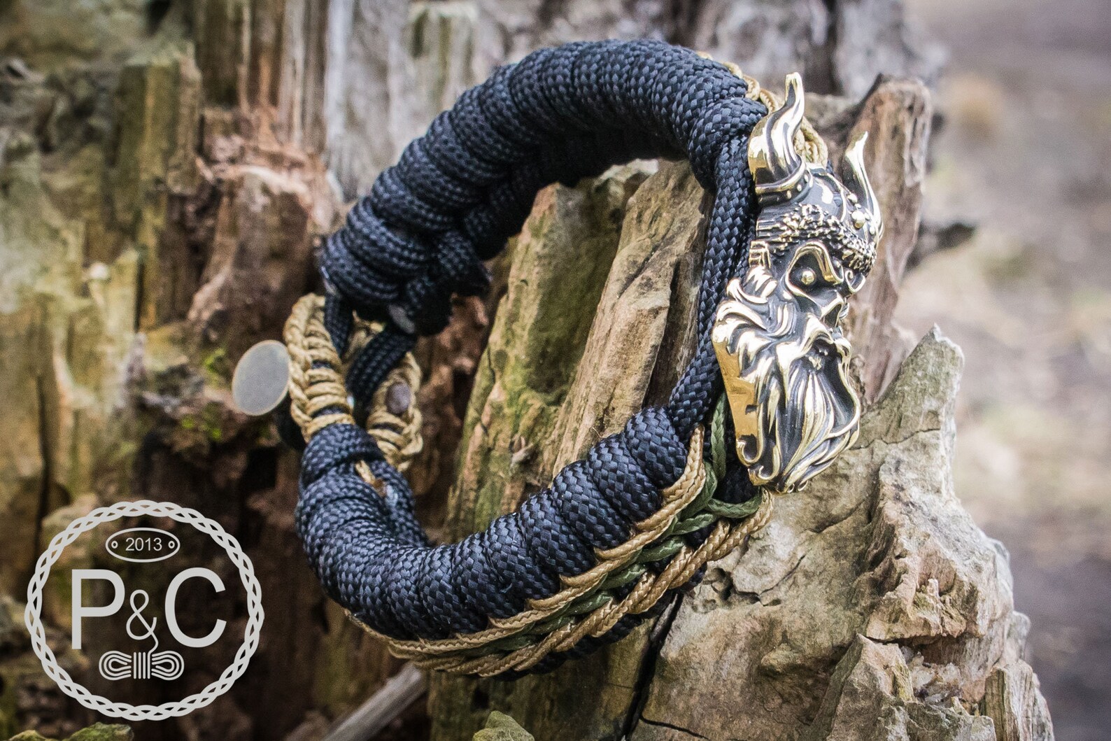 Bracelet Tottem Viking Paracord,exclusive for Man, Brass Clasp ...