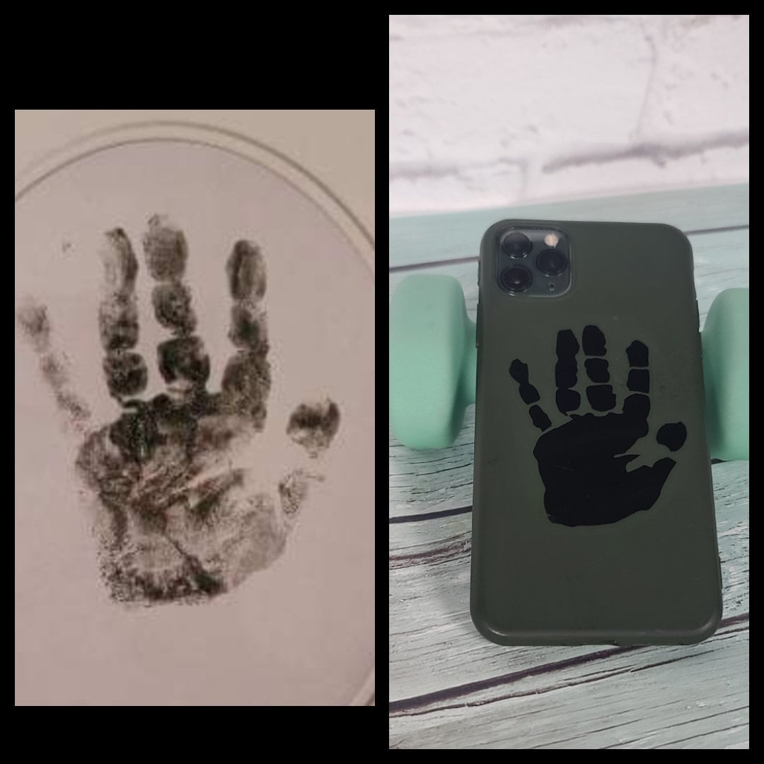 Custom Vinyl Handprint Sticker Decal - Etsy