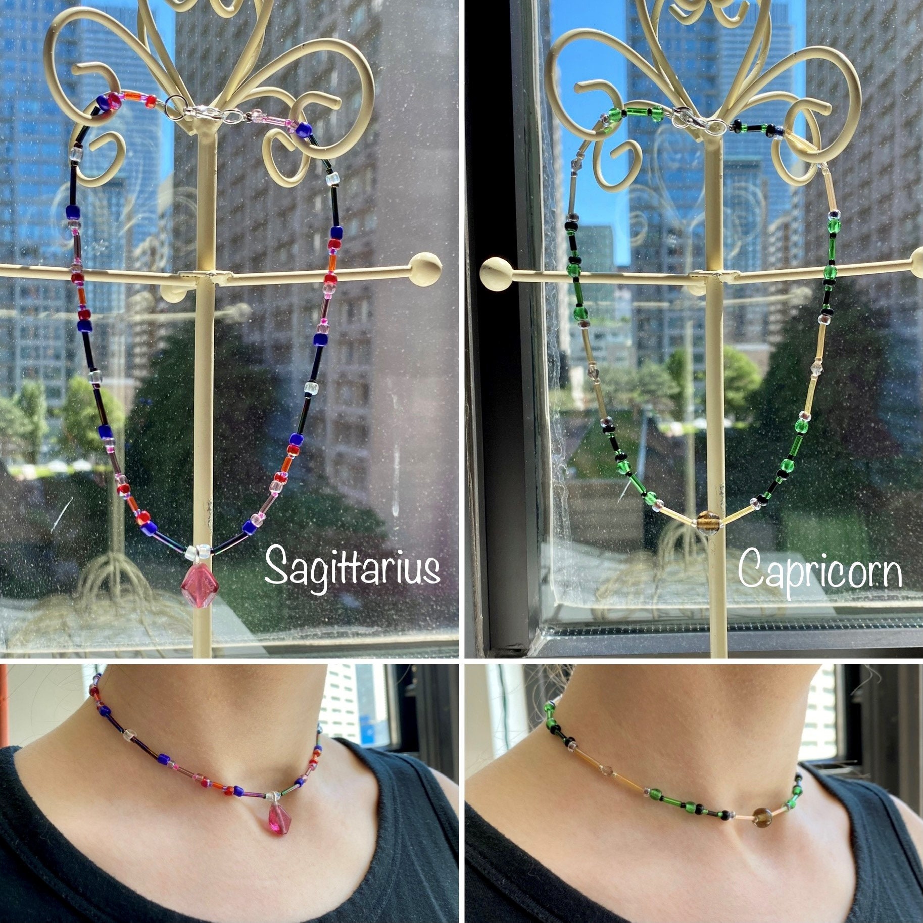 Zodiac Sign Choker Necklaces - Etsy