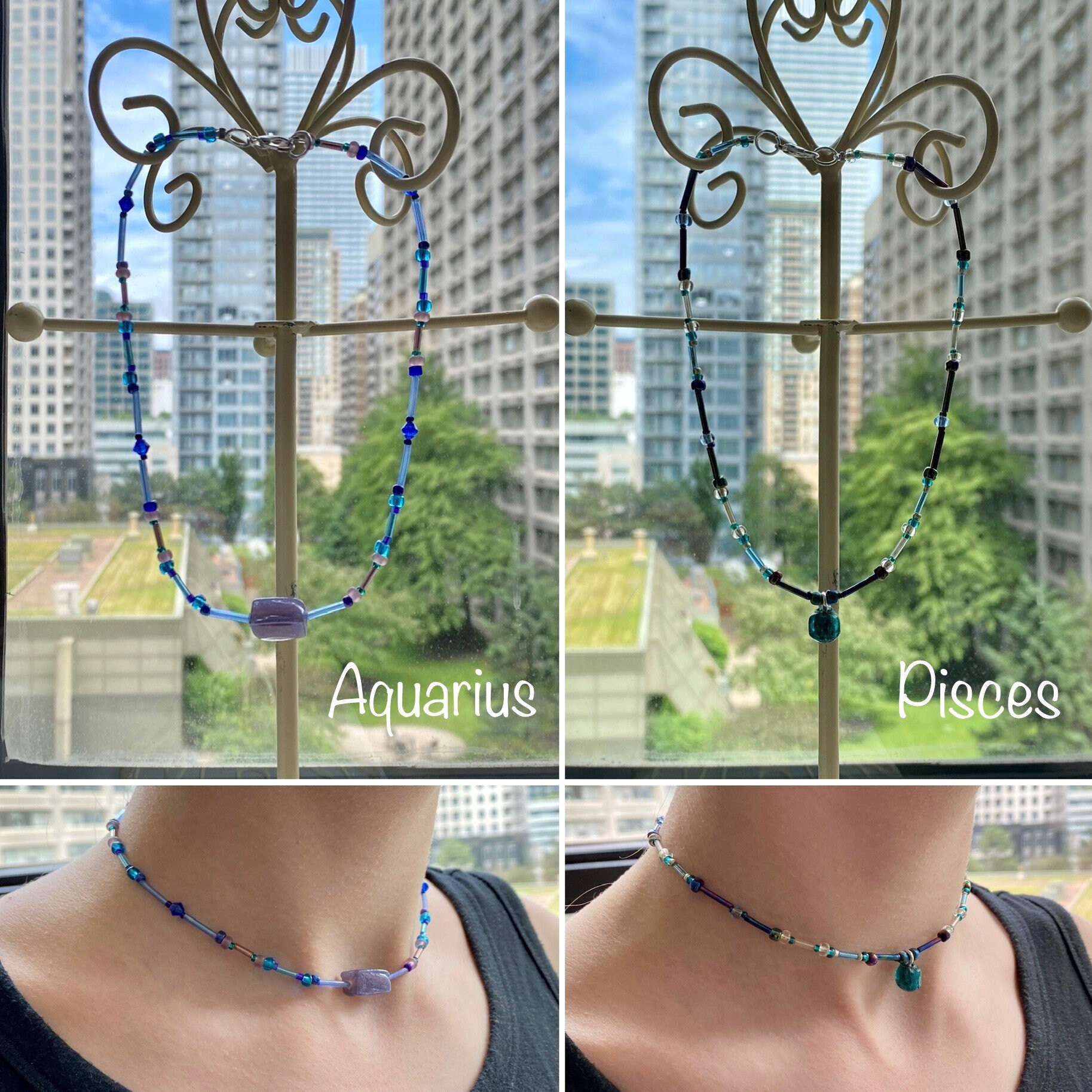 Zodiac Sign Choker Necklaces - Etsy