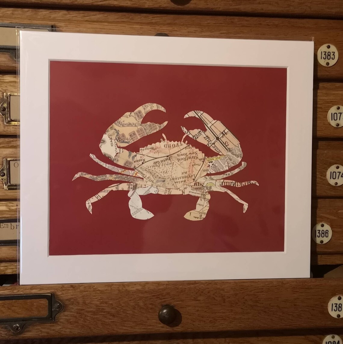 Crab Map Collage - Etsy UK