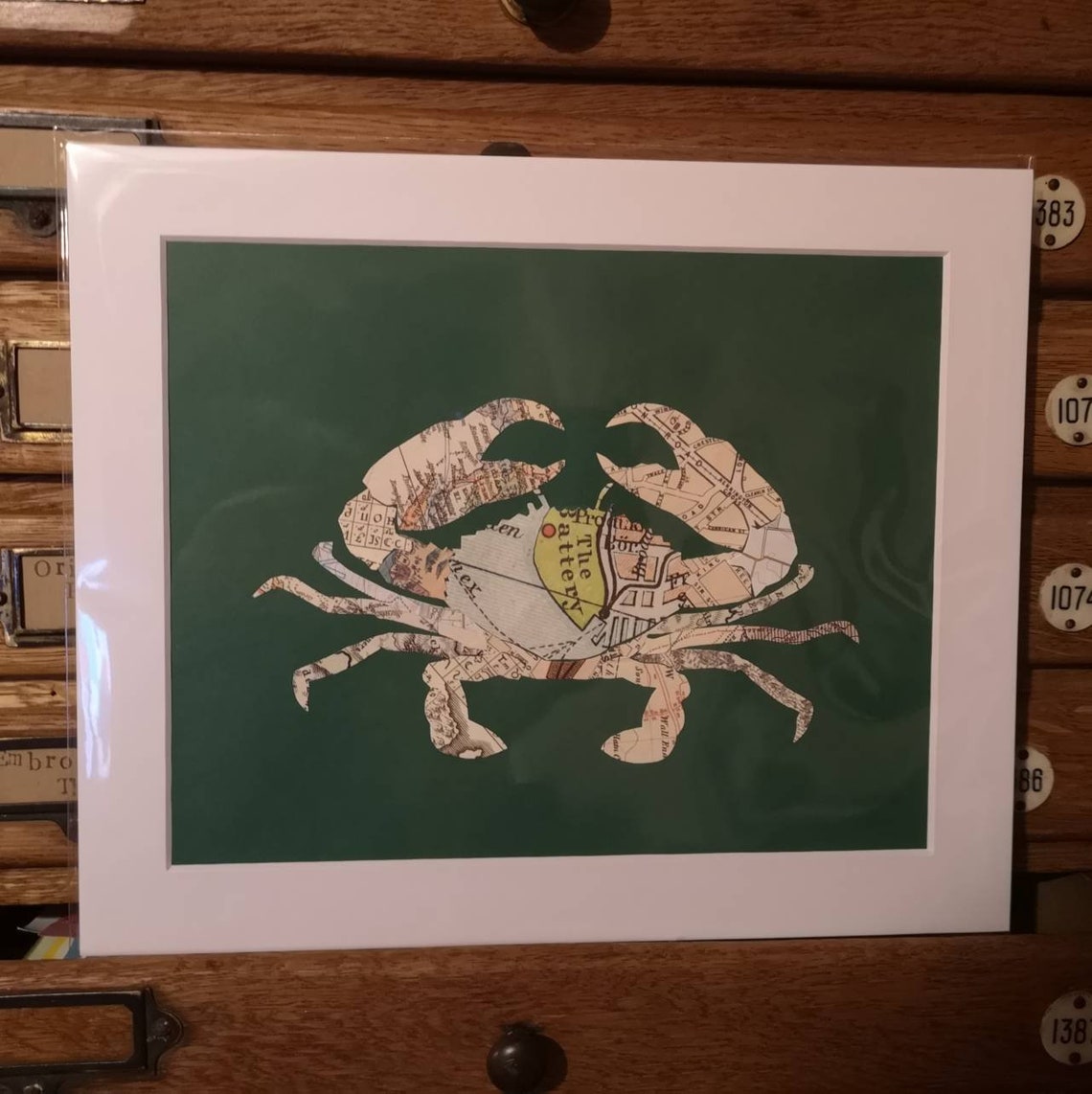 Crab Map Collage - Etsy UK