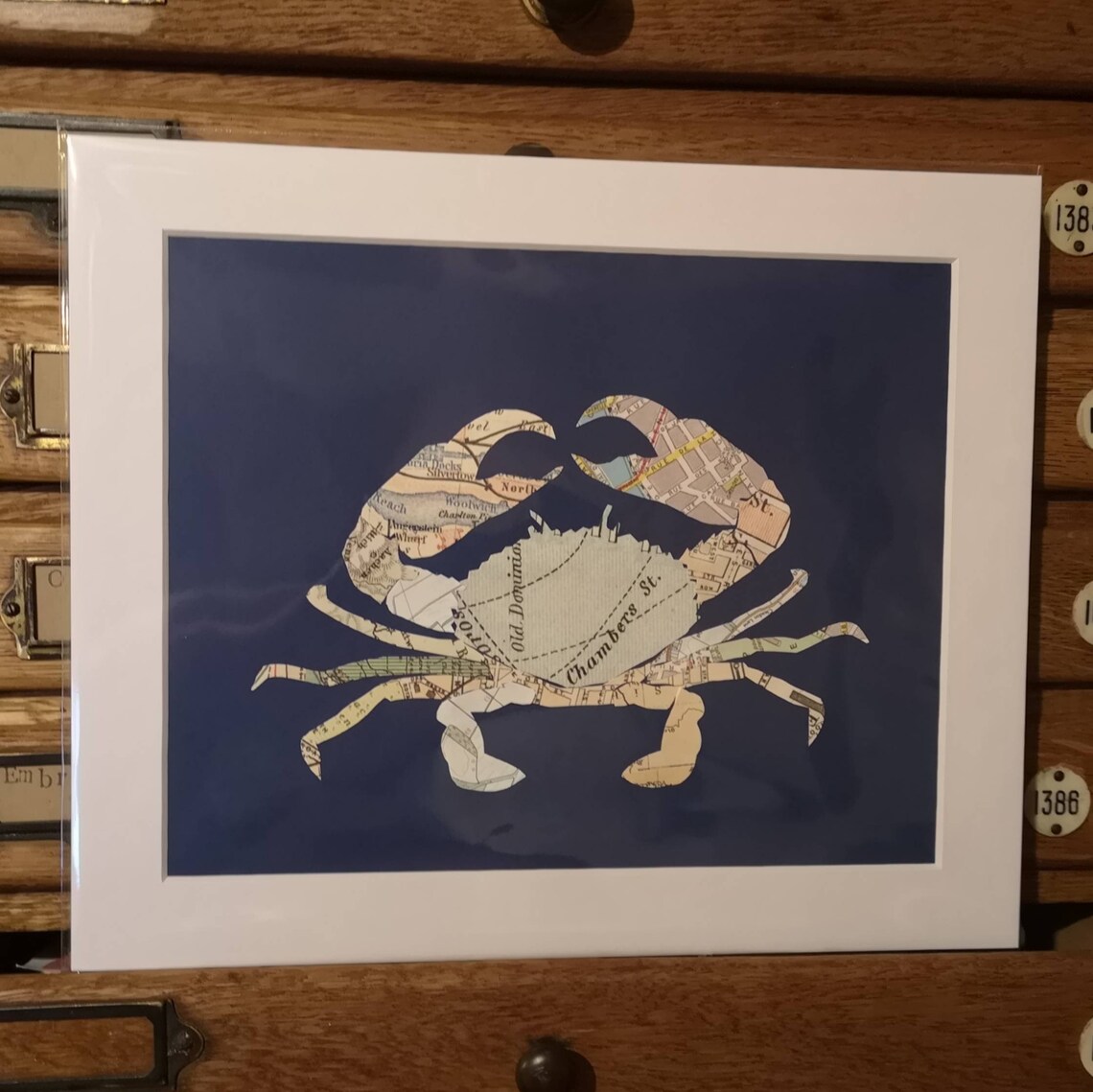 Crab Map Collage - Etsy UK