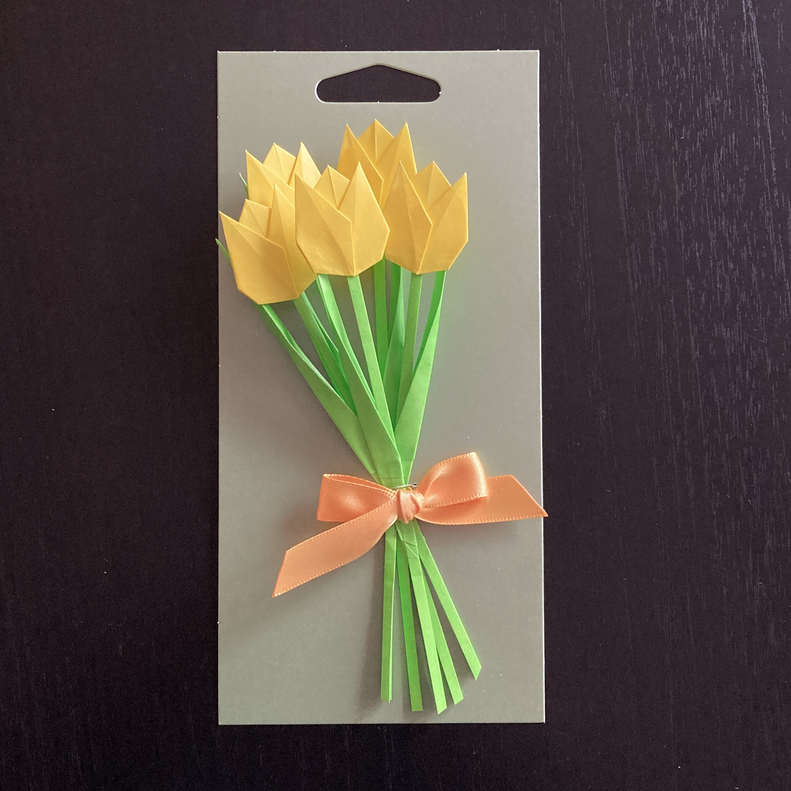 Tulips Greeting Cards / Origami Tulips Bouquet / Flower Card / Origami ...