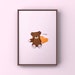 Origami Teddy Bear Cards / Original Art Piece / Handmade Greeting Cards ...