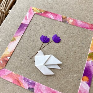 Origami Dove Greeting Cards (set of 4), Hand Folded Bird Art, Original ...