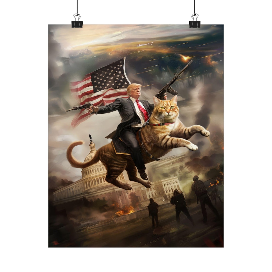 Donald Trump, Cats, Kittens, President, USA, Holidays, Gift, Funny ...