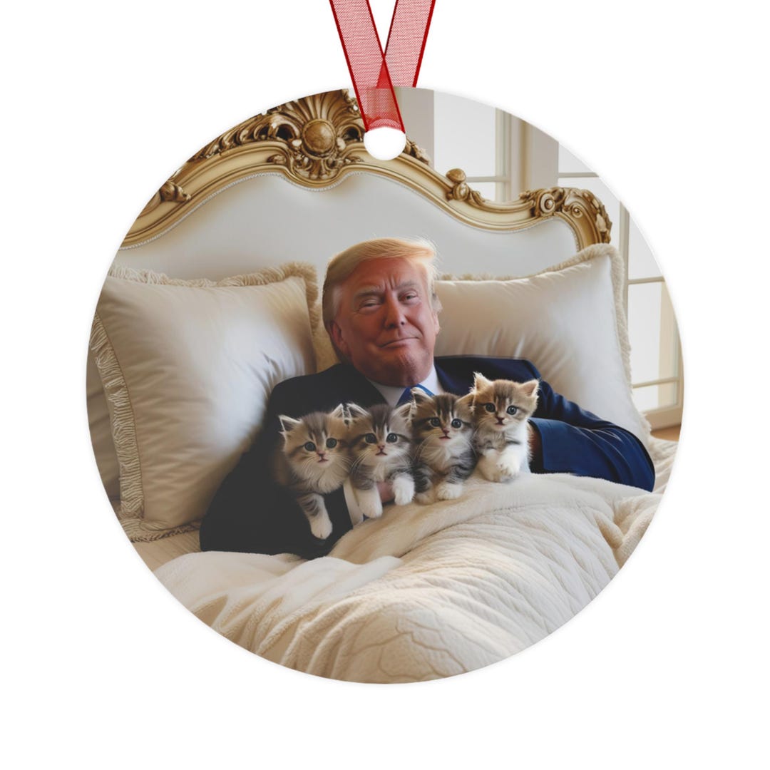 Donald Trump, Cats, Kittens, President, Christmas Tree Ornament, 2024 ...